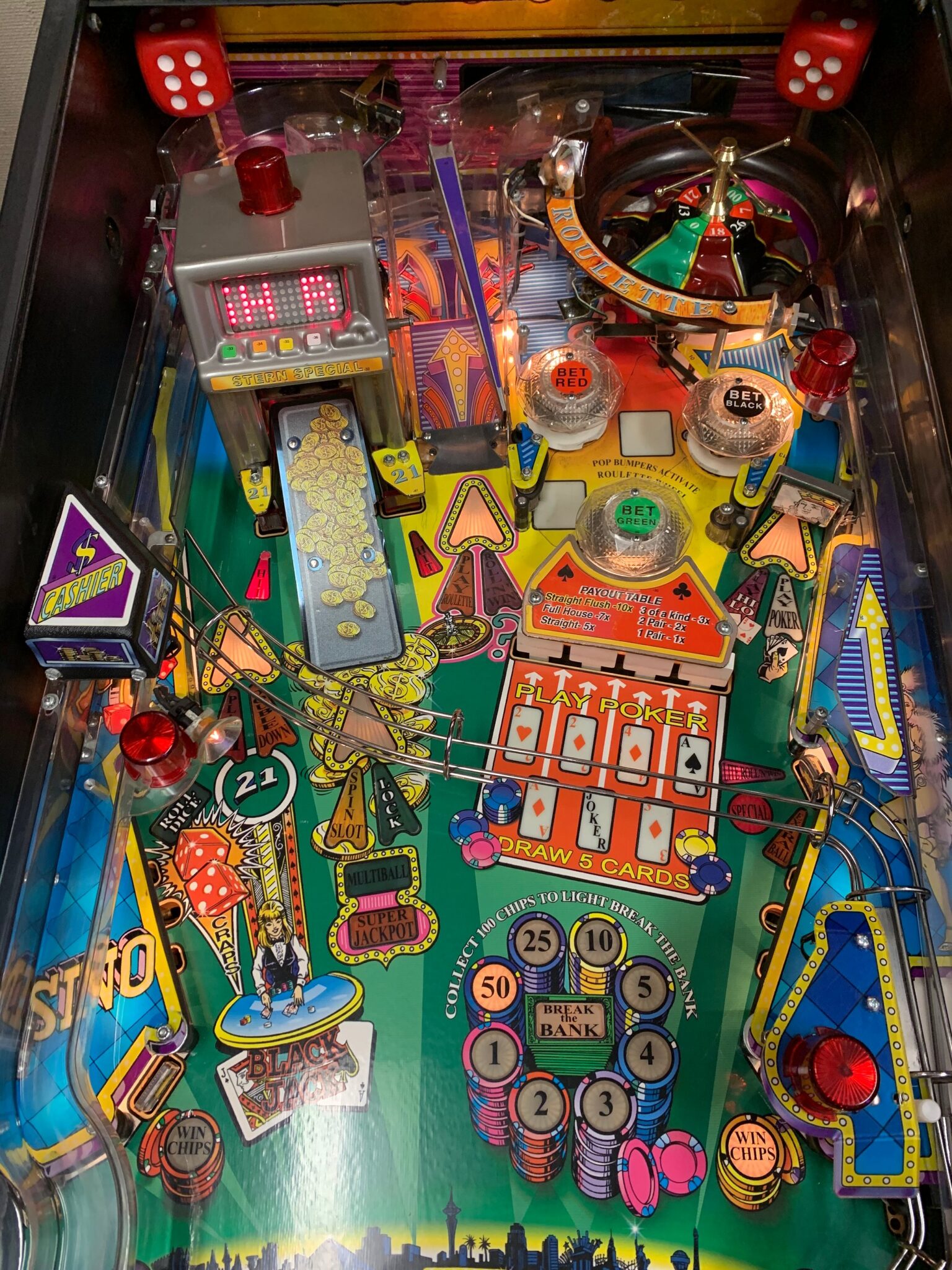 High Roller Casino Pinball Machine - Amusements Plus